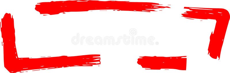 Red Hand-drawn Rectangular Frame Stock Vector - Illustration of sketch ...