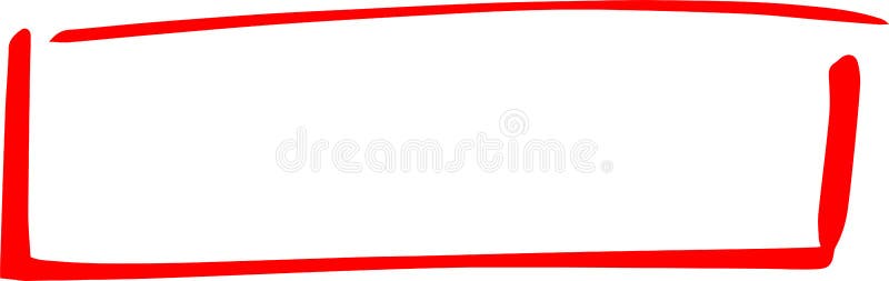 Red Hand-drawn Rectangular Frame Stock Vector - Illustration of ...