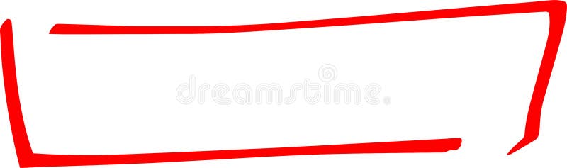 Red Hand-drawn Rectangular Frame Stock Vector - Illustration of simple ...