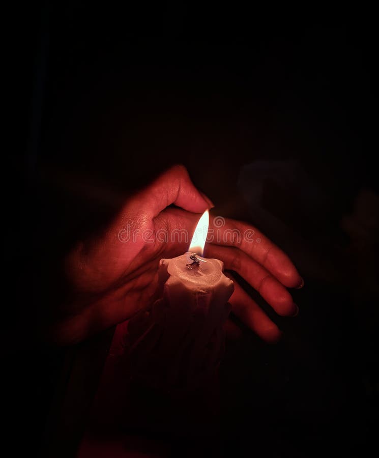 Red Hand of Fire stock photo. Image of finger, text - 265124962