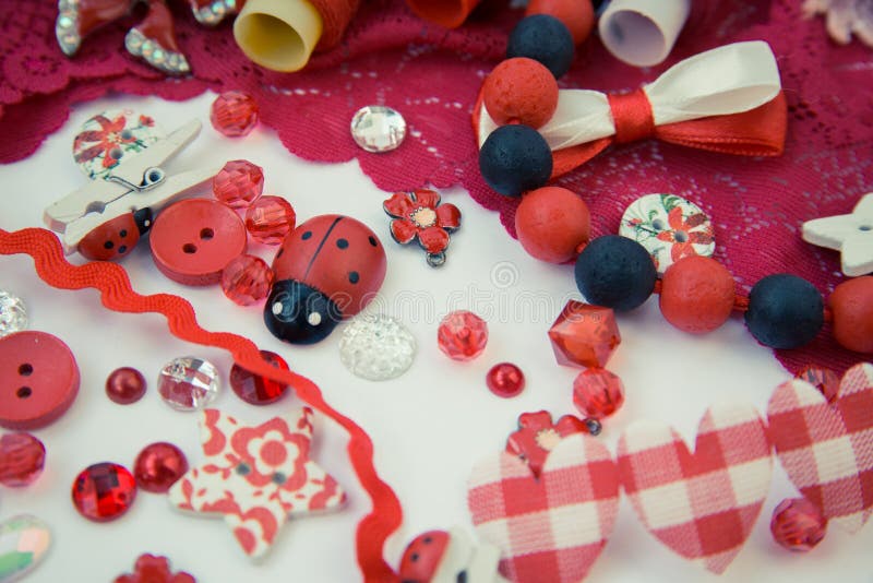 Red Hand Made stock image. Image of rhinestones, rich - 82661551