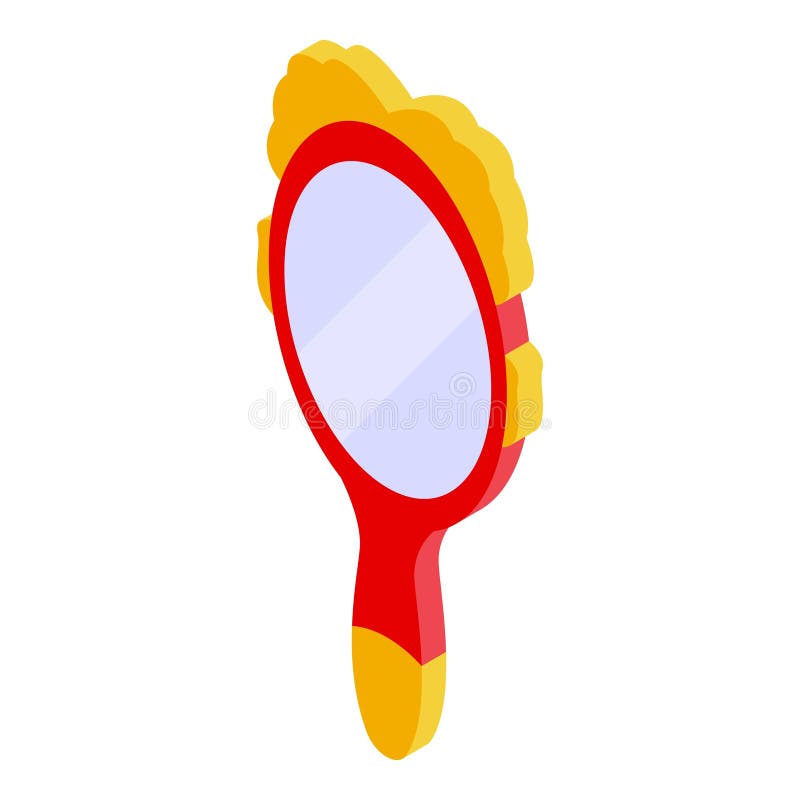 Red Hand Mirror with Golden Decorations Reflecting Beauty and Style ...
