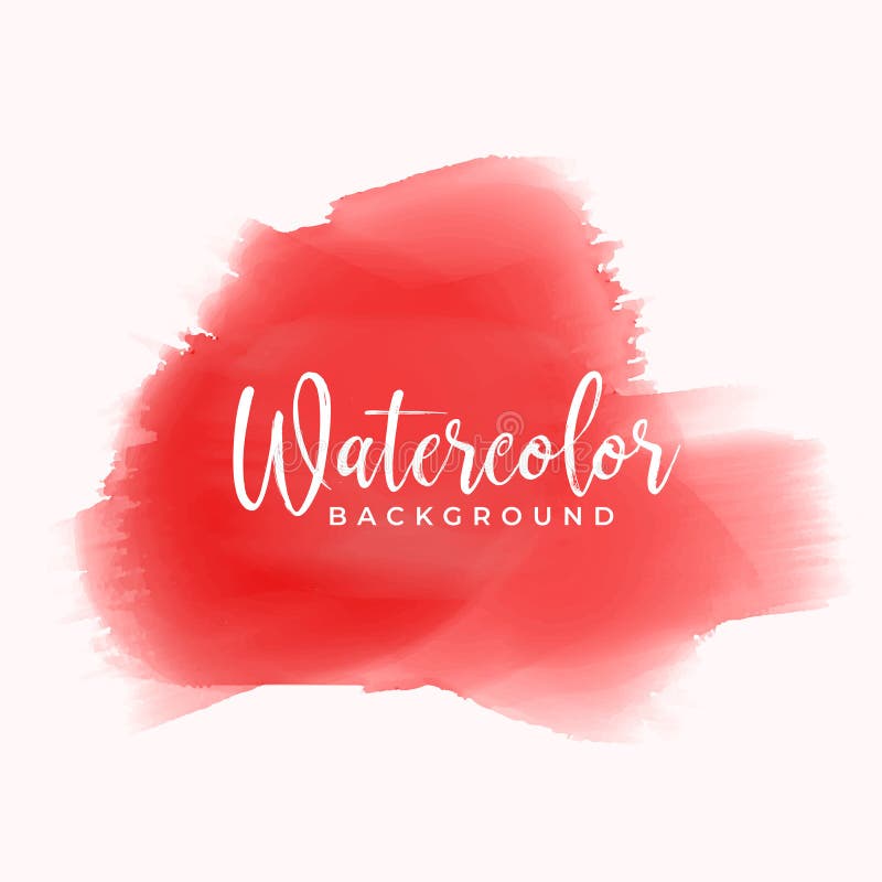 Red Hand Painted Watercolor Texture Background Stock Vector ...