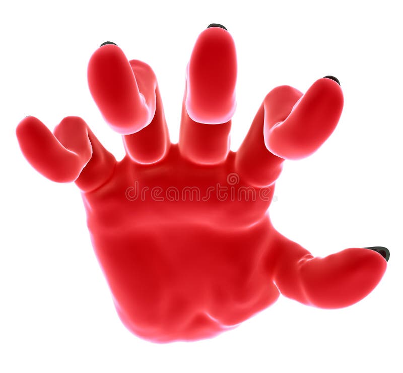 Red Hand Palm stock illustration. Illustration of horizontal - 8350944