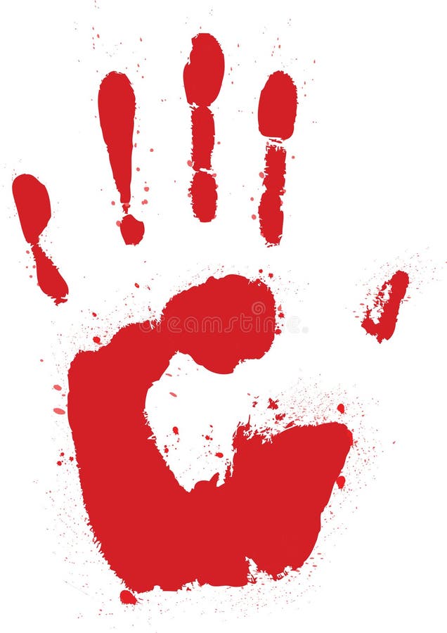 Red hand print stock illustration. Illustration of palm - 23661762
