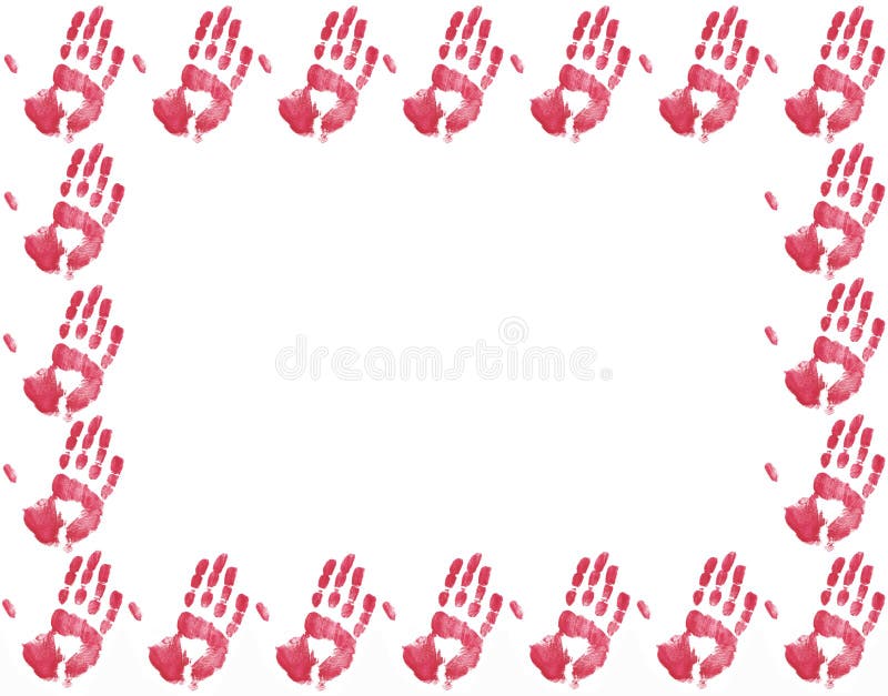 Handprint border stock vector. Illustration of overlapping - 41755574