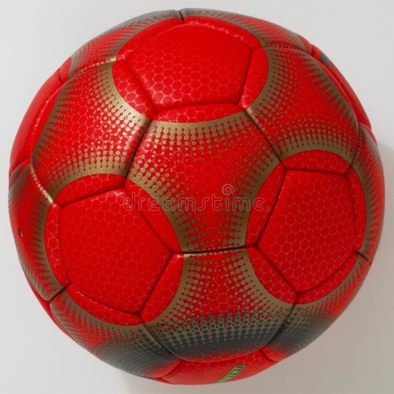 Handball Ball Laying On The 9 Meters Dotted Line Stock Photo - Image of ...