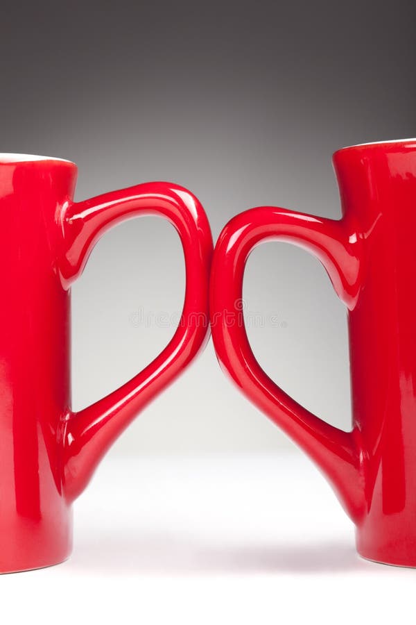 Red handle cups stock photo. Image of drink, valentine - 14299694