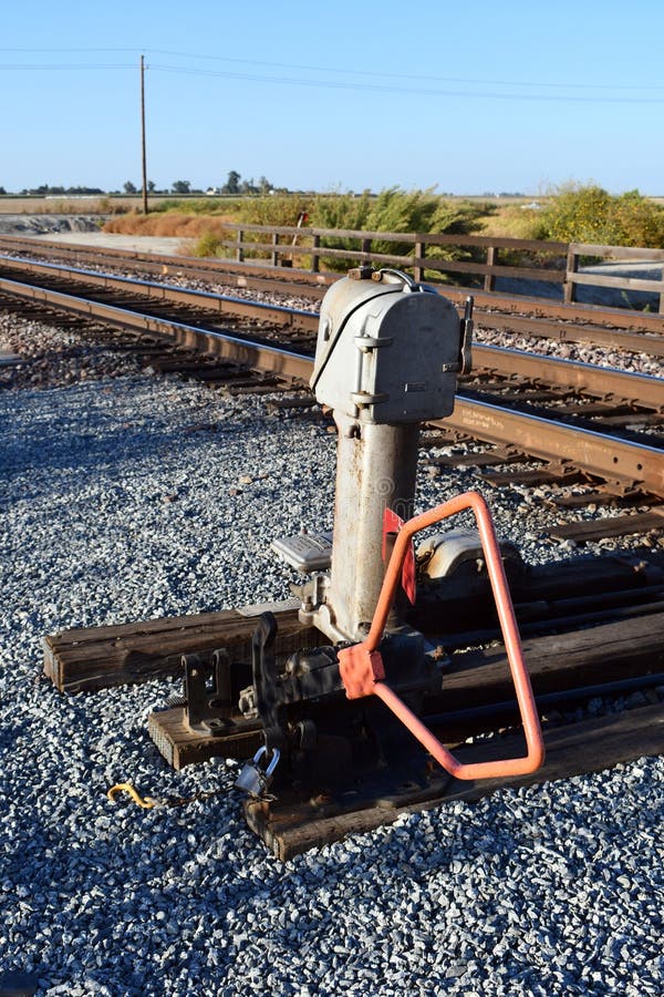 A Railroad Switch on Side of Railway Stock Image - Image of travel ...