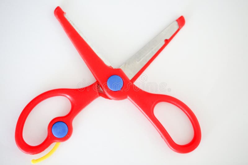Red handle scissors stock image. Image of office, sharp - 163214567