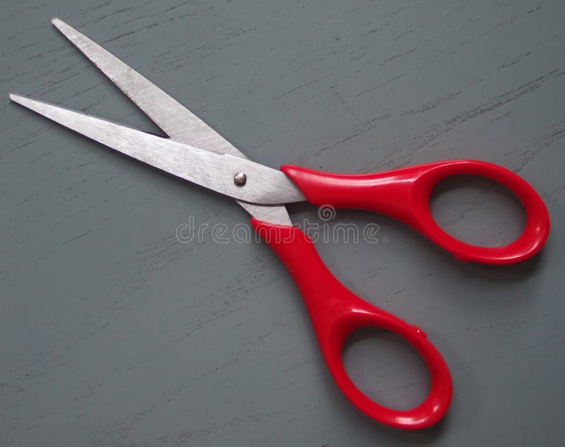 Red-handled scissors stock photo. Image of knife, scissors - 1208910