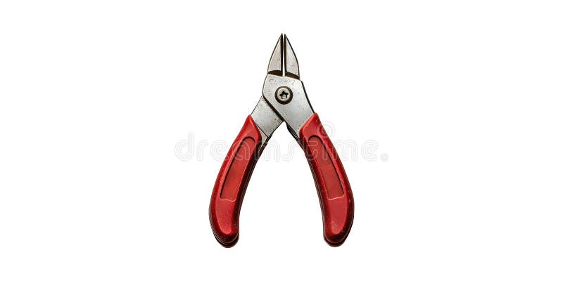 Red-Handled Wire Cutter Pliers. Essential Tool for Electrical and Diy ...