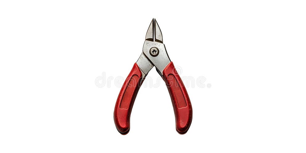 Red-Handled Wire Cutter Pliers. Essential Tool for Electrical and Diy ...