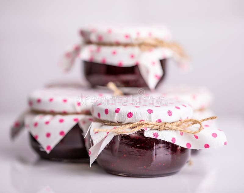 Red Handmade Jam Isolated on White Background Stock Photo - Image of ...