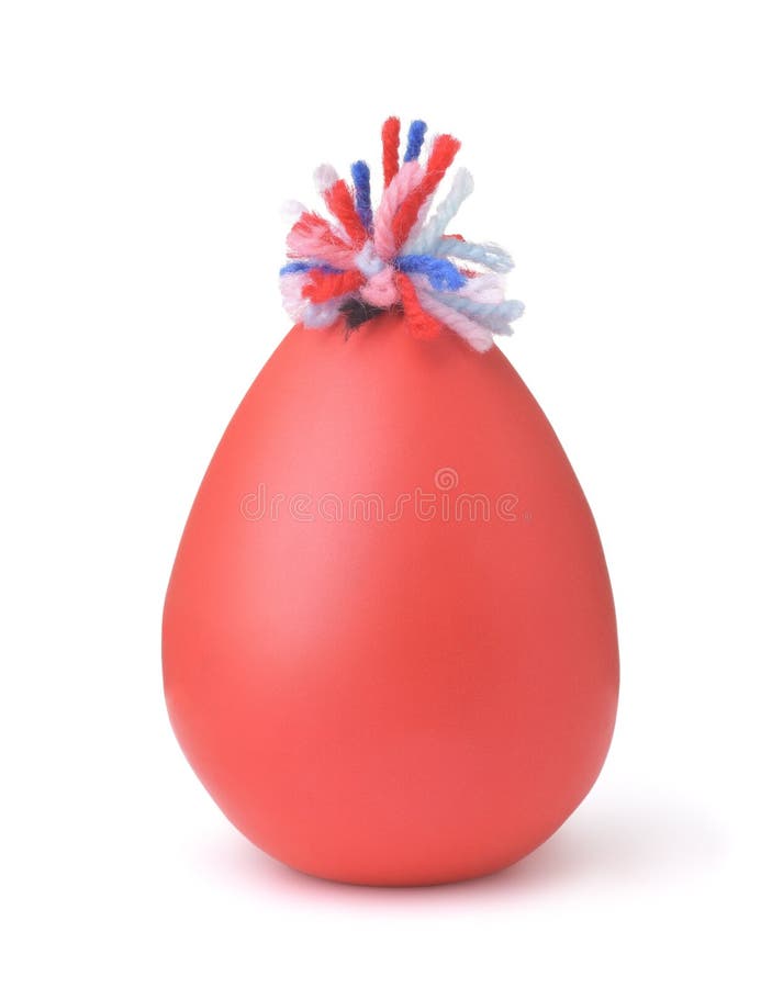 Red Handmade Squishy Stress Ball Balloon Stock Photo - Image of ...