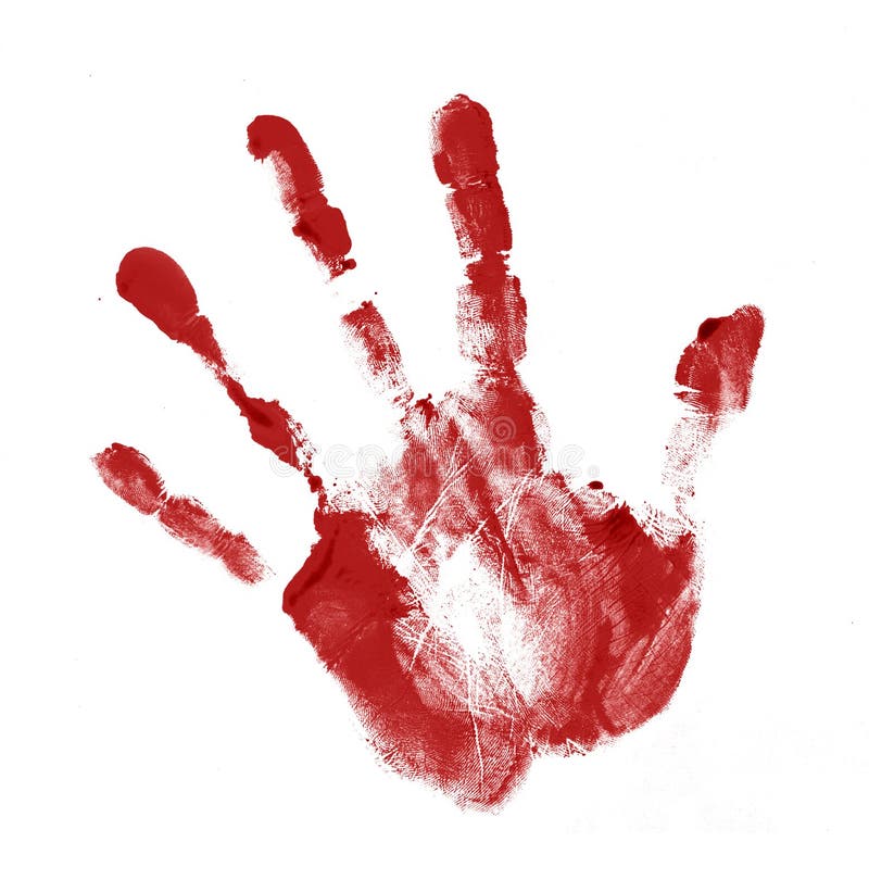 Red handprint stock illustration. Image of isolated, individuality ...