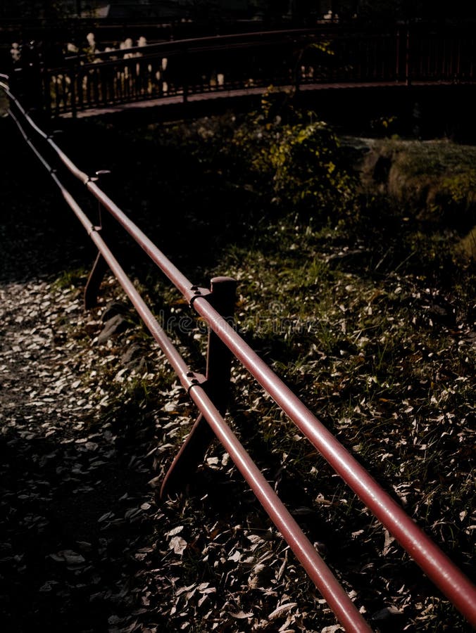 Red handrail stock image. Image of vehicle, japan, wood - 263493663