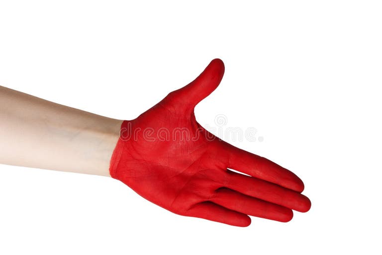 Red handshake stock image. Image of cheerful, holding - 29445553