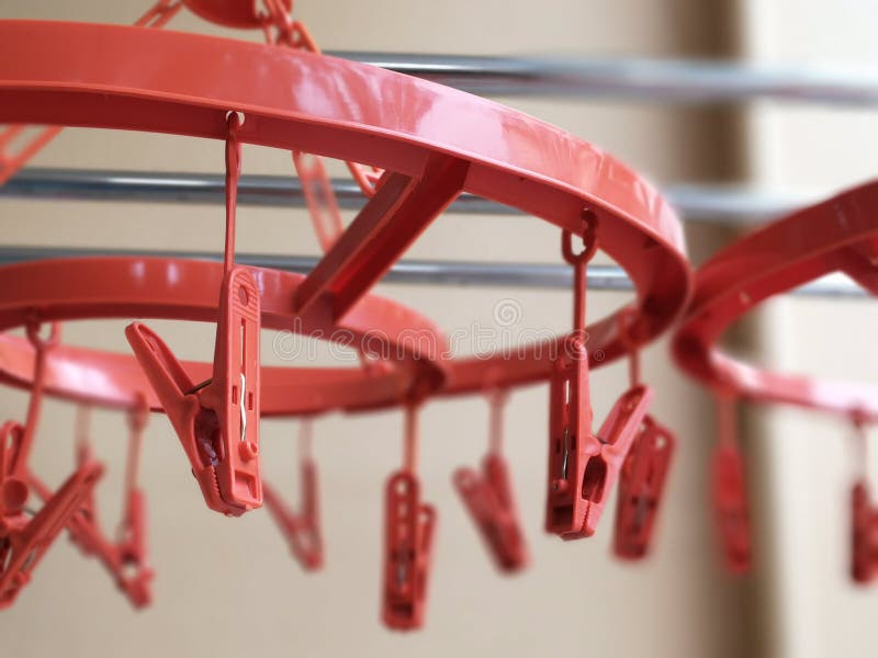 Red Hanger stock image. Image of cleaning, clean, hangers - 103613483