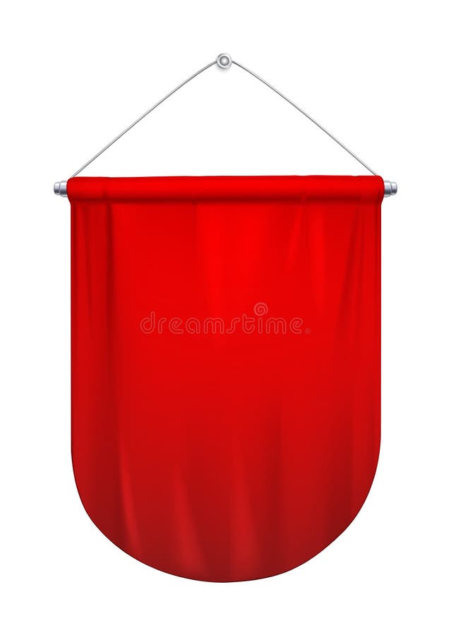 Red Hanging Pennon Composition Stock Illustration - Illustration of ...