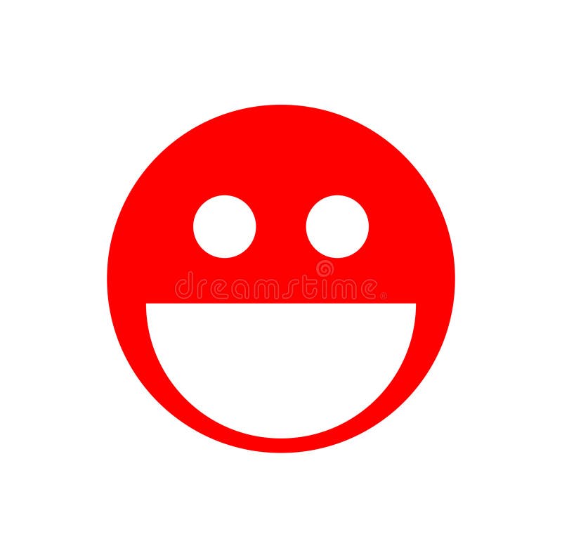Red Happy Face Icon Illustration Stock Vector - Illustration of phone ...