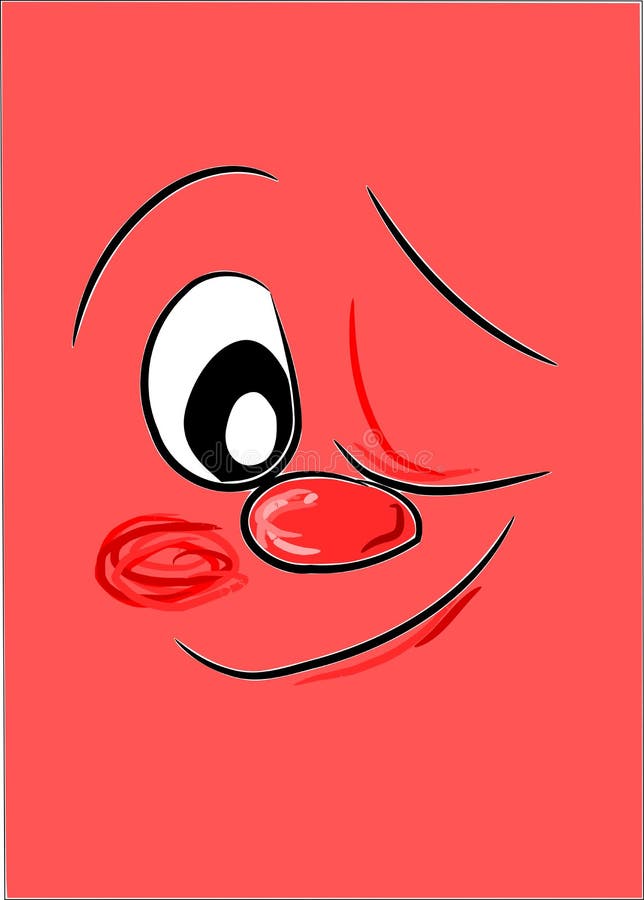 Red happy face - symbol stock vector. Illustration of eyes - 21668972