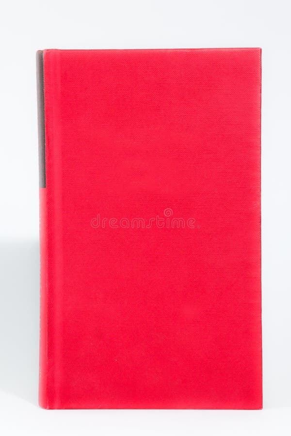 Red Hardback Book On White Background Stock Image - Image of background ...