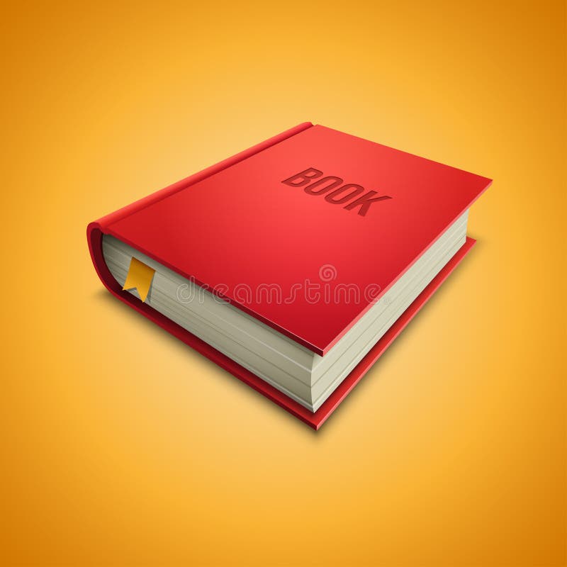 Red Hardcover Book stock vector. Illustration of education - 73783191