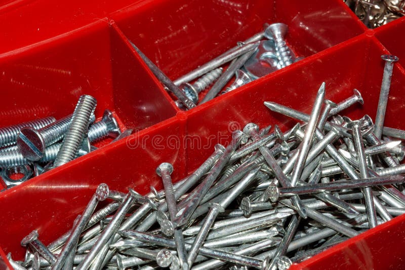 Red hardware box stock image. Image of objects, steel - 149201217