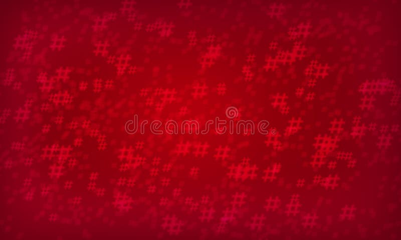 Red Hashtag Random Pattern Background. Stock Illustration ...