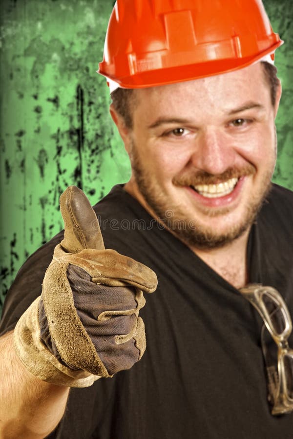 Worker in green building stock image. Image of field - 14042399