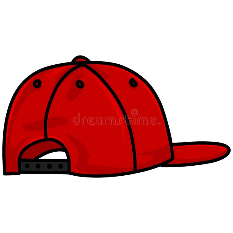 Red Hat Snapback Cap Backward Illustration Vector Stock Vector ...