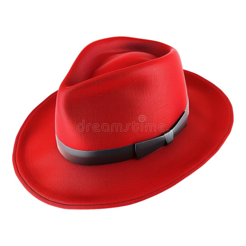 Red Hat on Transparent Background - Ai Generated Stock Photo - Image of ...