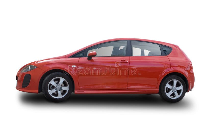 Compact red car stock photo. Image of urban, vehicle - 32767906