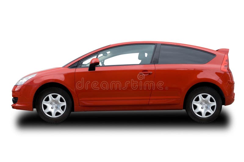 Luxury cherry red car stock image. Image of road, black - 8630819