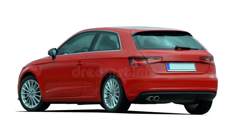 Red hatchback stock photo. Image of back, fuel, diesel - 32250588