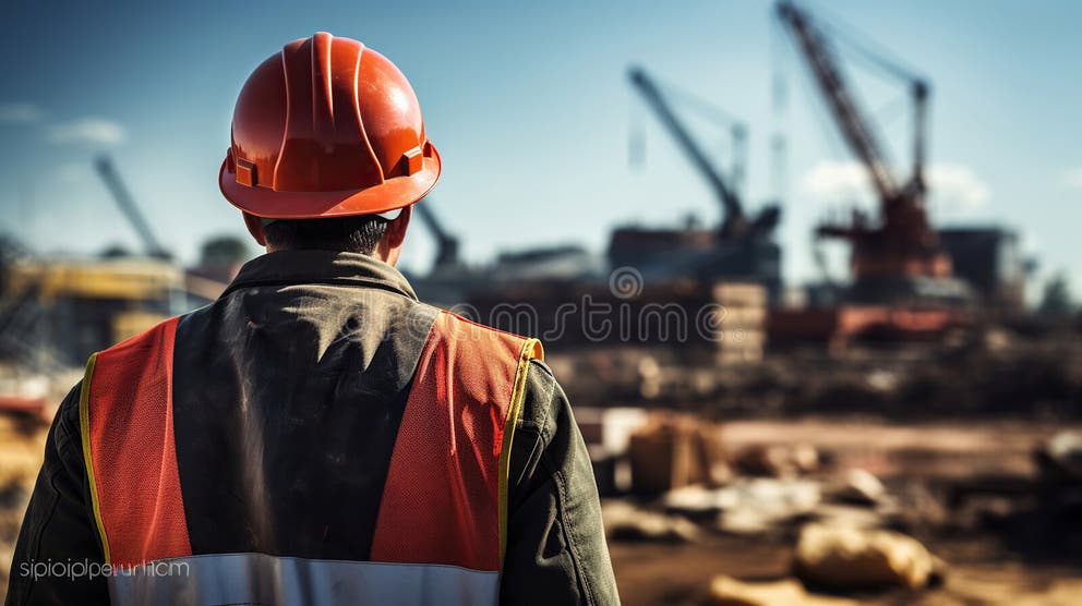 The Red-Hatted Worker Orchestrating Construction S Grand Choreography ...