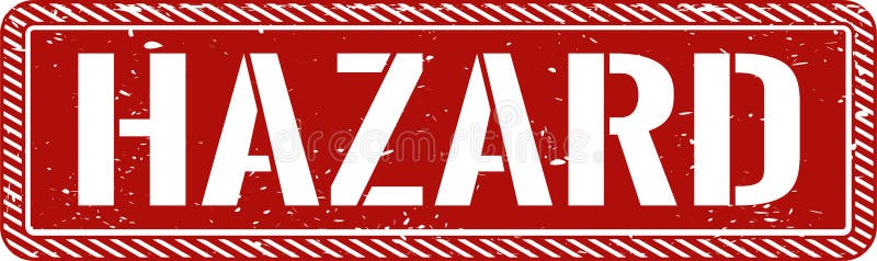 Red Hazard Stamp Illustration with White Background Stock Illustration ...