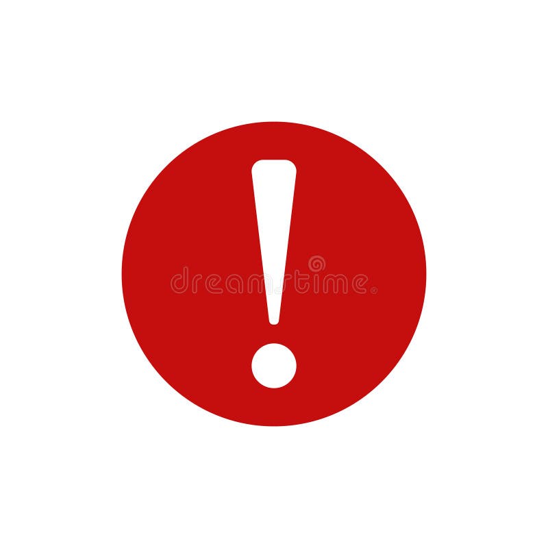 Red Hazard Warning Attention Sign or Exclamation Symbol . Stock Vector ...