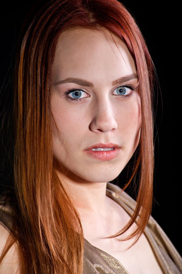 Somber Red Head stock photo. Image of expression, portrait - 22826018
