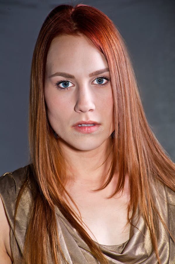 Somber Red Head stock photo. Image of expression, portrait - 22826018