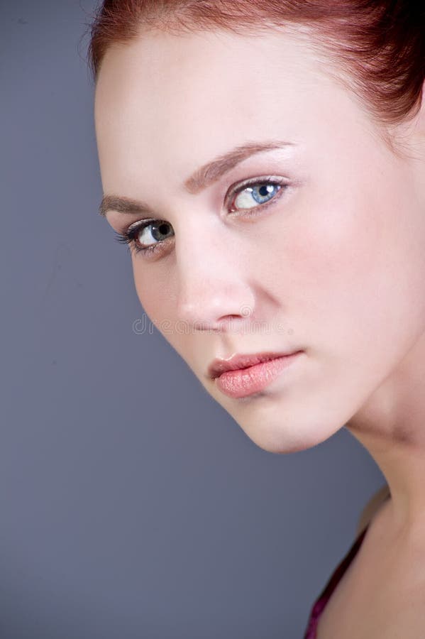 Somber Red Head stock photo. Image of expression, portrait - 22826018