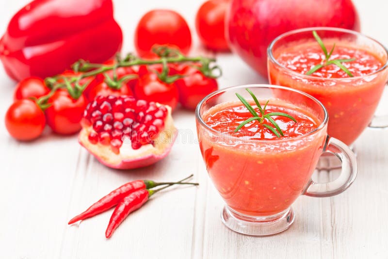 Red Healthy Vitamin Cocktail in the Glass Cup Stock Photo - Image of ...