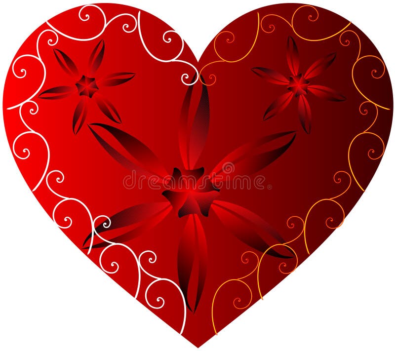 Heart Scrolls Stock Illustrations – 400 Heart Scrolls Stock ...