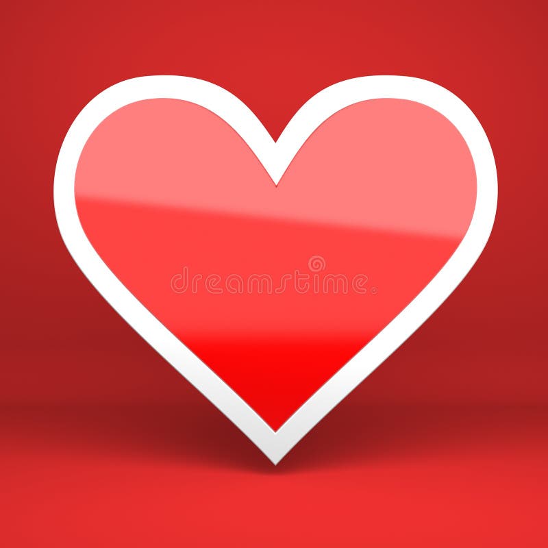 Cursor Hand Presses the Red Heart . Stock Illustration - Illustration ...