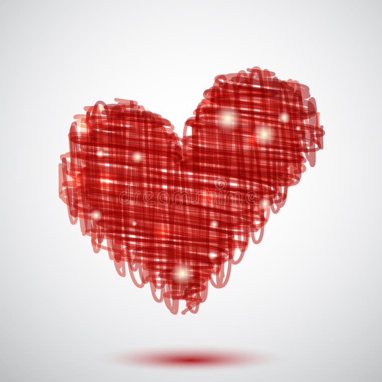 Red Heart Scribble Stock Illustrations 7 330 Red Heart Scribble Stock