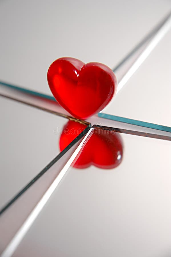 Red heart stock image. Image of reflect, vertical, couple - 450443