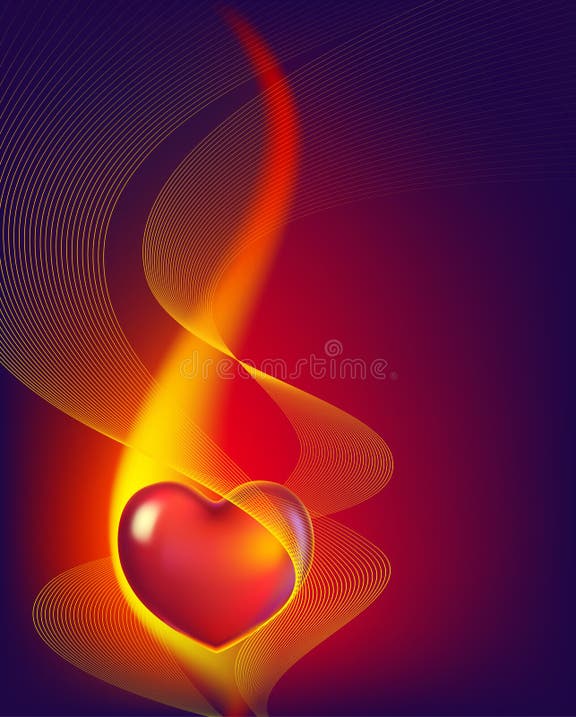 Red heart stock vector. Illustration of heart, design - 7573668