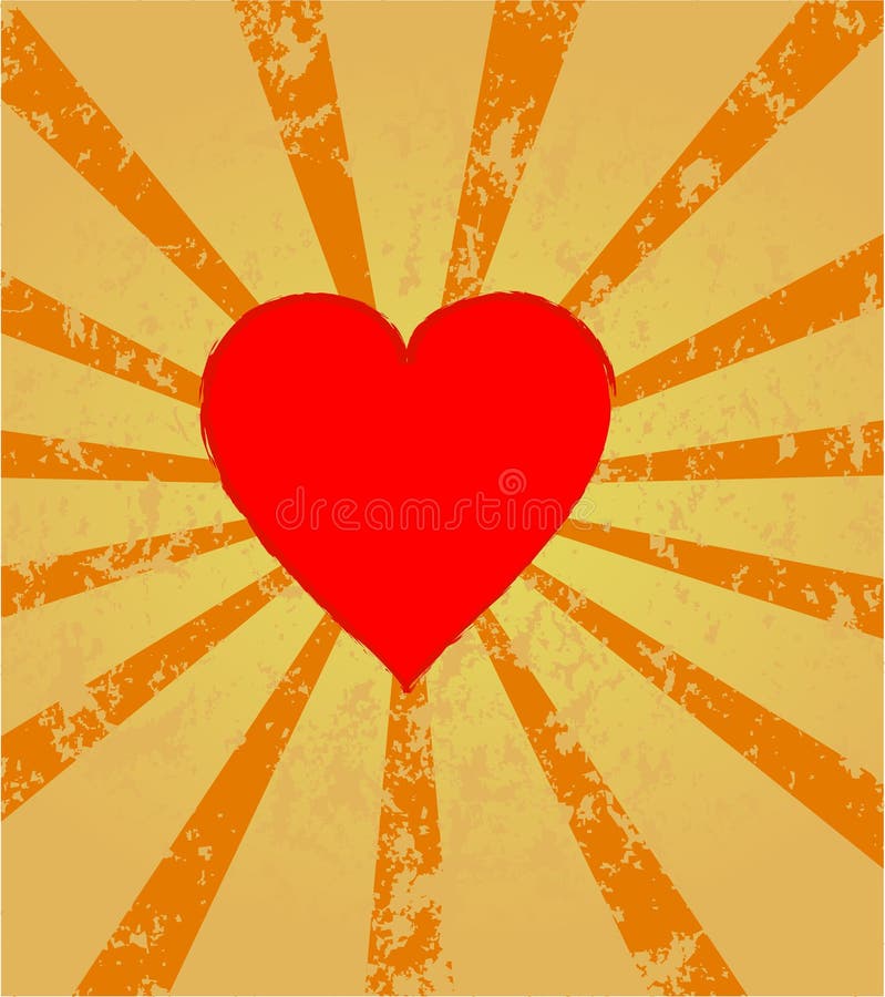 Heart Burst stock illustration. Illustration of vintage - 13435000