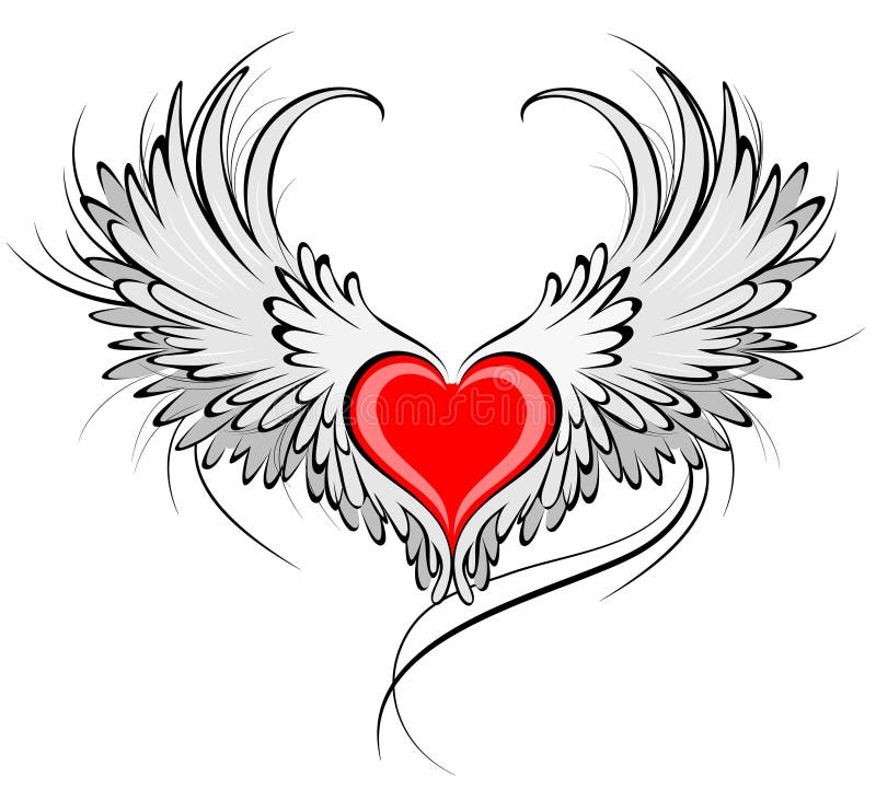 Angel Heart Drawings Angel Holding Heart: Over 3,481 Royalty Free
